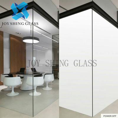 China Intelligent Switchable Smart Privacy Glass 1800x3200mm with 3.6W/m² Power Consumption and 5-Year Warranty for sale