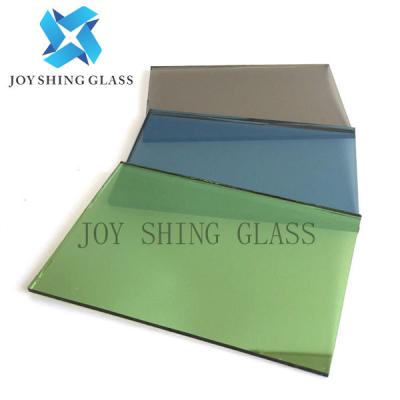 China Tinted Reflective Float Glass 3mm to 19mm Thick with 30-60% Reflectivity for Solar Control for sale