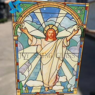 China Custom Tiffany Art Church Stained Glass Windows 3mm-12mm Thickness with 5-Year Warranty for Decorative Applications for sale