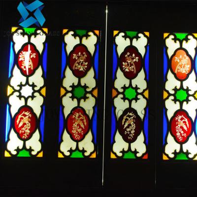 China Custom Stained Glass Panels 3-12mm Thickness for Doors - JY-CS104 Model with 10-Year Warranty for sale