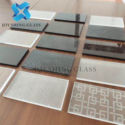 China Tinted Acid Etched Glass 3-12mm Thickness Custom Sizes 1220x915mm to 3660x3660mm for sale