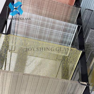 China Tinted Double Tempered Wired Glass 6+6mm to 19+19mm Thickness with Metal Mesh for Safety & Decoration for sale