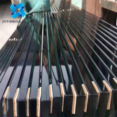 China 12mm Light Grey Toughened Glass for Partitions Screens Custom Size 3300x22000mm for sale