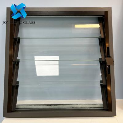 China Clear & Tinted Aluminum Frame Louvered Windows - 4mm to 8mm Glass, Custom Sizes 4x24 to 6x48 Inches for sale