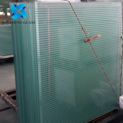 China PVB Laminated Glass Panels with Ceramic Fritted Glaze Stripes - 3-22mm Thickness, 30-40dB Sound Reduction for sale