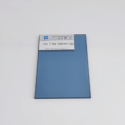 China Ford Blue Reflective Glass 5mm 6mm Light Blue Heat Reflective Float Glass for Building Facades for sale