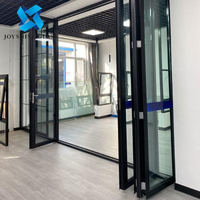 China Custom Aluminum Glass Doors - Swing, Sliding & Folding Types with 5+6A+5 Insulated Glass Options for sale