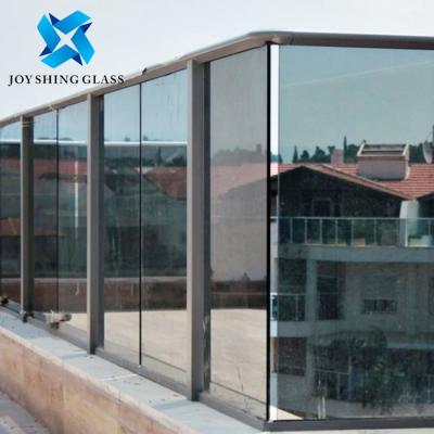 China Customized 10mm Dark Grey Toughened Glass for Guardrail Safety Glass for sale