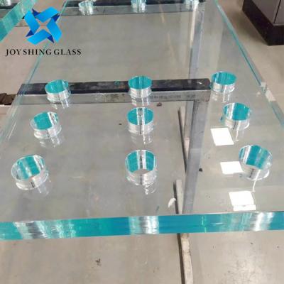 China Ultra Clear Crystal Laminated Glass for Swimming Pools 6.38mm to 100mm Custom Sizes for sale