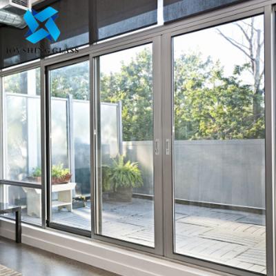 China Customized 4mm+0.76PVB+4mm Laminated Glass Sliding Doors with Hardware for sale