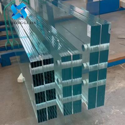 China Ultra Clear Heat Soaked Tempered Laminated Glass Ribs 12mm 19mm for Curtain Walls for sale