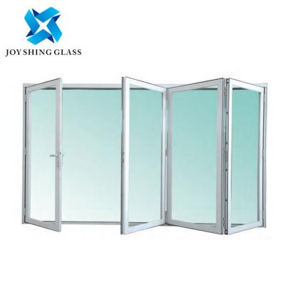 China Custom UPVC Bi-Fold Doors with Double Glazing - 5+12A+5mm Insulated Glass, Multiple Color Options for sale