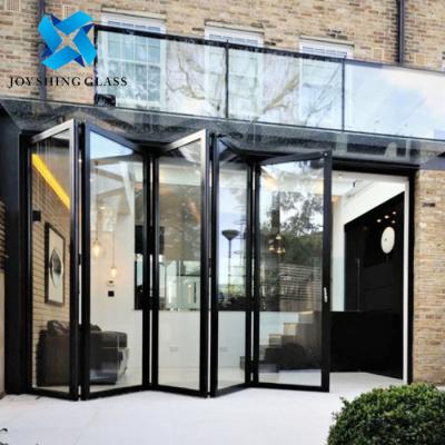 China Thermal Break Aluminum Bi-Fold Doors JY-AD106 with Customizable Sizes and 8 Opening Methods for Balcony & Commercial Spaces for sale