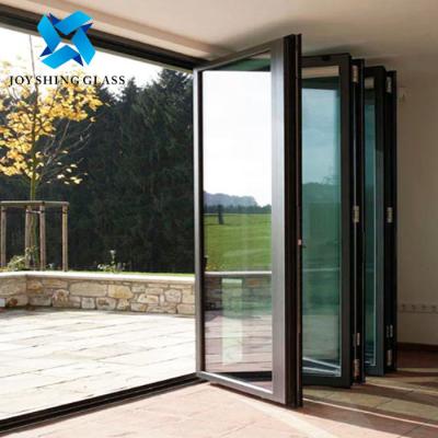 China Custom Aluminum Double Glazed Folding Doors - 5+12A+5mm Glass, Multiple Opening Methods, CE/ISO9001 Certified for sale