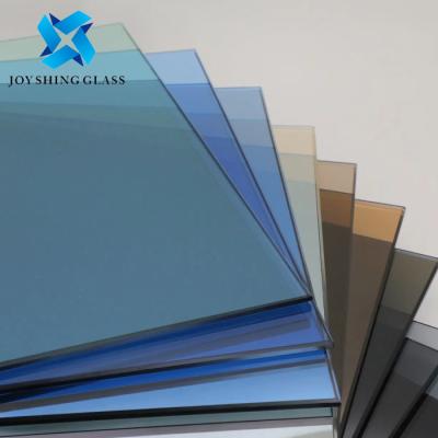 China Customized 8mm Dark Blue Toughened Glass for Railings and Balustrades for sale