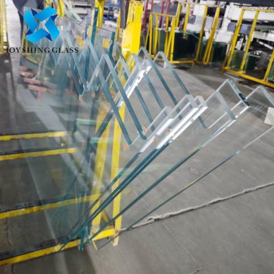 China Custom Shape 15mm Ultra Clear Toughened Glass Stair Handrails for Modern Buildings for sale