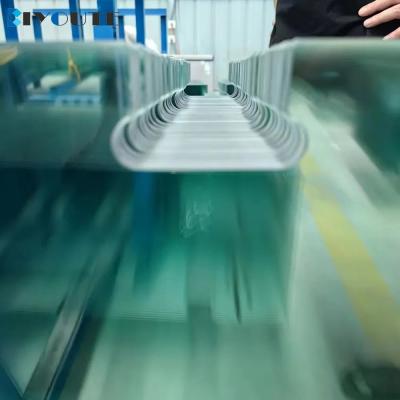 China Custom Size Curved Tempered Laminated Glass 3-19mm Thickness for Commercial Buildings for sale
