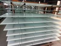 China 8mm Frosted Tempered Glass for Office Partition Conference Room Sandblasted Finish for sale