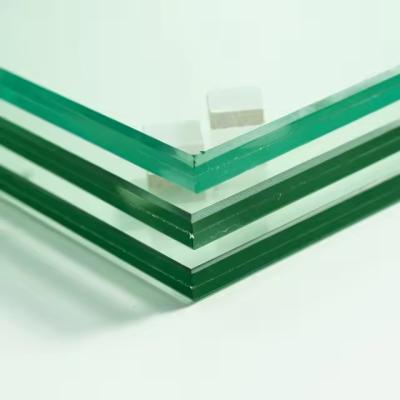 China Ultra Clear Low Reflection Laminated Glass 2mm 19mm for Luxury Storefronts Hotels Staircases for sale