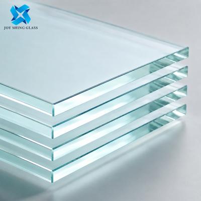 China Low Iron Tempered Glass Ultra Clear 4mm to 19mm Custom Size for Facades and Railings for sale