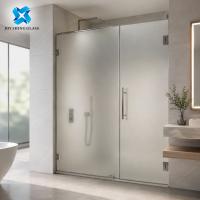 China Custom Frosted Tempered Glass 6mm 8mm for Privacy Doors Partitions Windows Interiors for sale