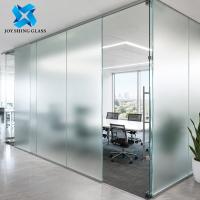 China Custom Frosted Tempered Glass 6mm 8mm for Privacy Doors Partitions Windows Interiors for sale
