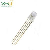 China Small Angle 35deg 5mm Tri Color LED Common Anode 4000mcd Through Hole LED for sale
