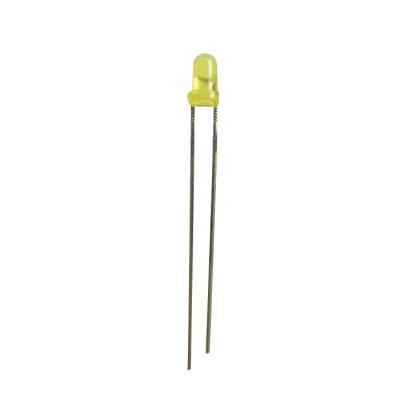 China 3mm through hole led with yellow diffuser for sale