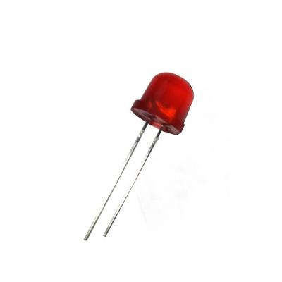 China Through hole led 8mm red super bright straw hat for sale