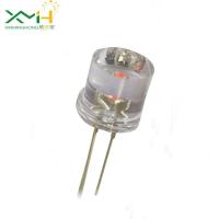 China 8mm 0.06W flat head water clear red 620-630nm 400-800mcd 15deg light emitting diode for sale