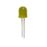 China 10mm 30mA Round 90mw Through Hole LED Green Diffused 5v Panel Mount LED for sale
