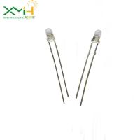 China Round 3mm led diode super bright Pure green 2000-3000mcd 3.3V through hole led for sale