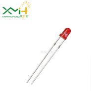 China Round 3mm led diode super bright Pure green 2000-3000mcd 3.3V through hole led for sale