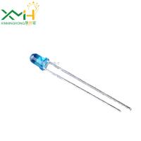 China Round 3mm led diode super bright Pure green 2000-3000mcd 3.3V through hole led for sale