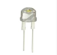 China Straw Hat 0.5w 8mm Through Hole LED 50lm-55lm White High Brightness LED for sale