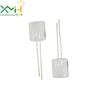 China 10mm Flat Head Light Emitting Diode Without Edge Amber 2v 610nm 60 Deg for sale