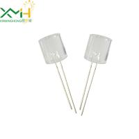 China 8mm 40deg 800mcd Water Clear Lens Through Hole LED 465nm without edge Flat Top LED for sale