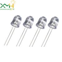 China 10mm Round Water Clear Through Hole LED 625nm 3000mcd 30deg 0.06W With Edge 2.4v for sale