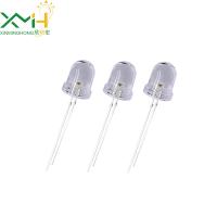 China DC3.4V Small Angle 2000mcd Led Diode 8mm Water Clear Round 520-530nm Green Lamp for sale