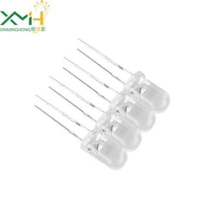 China 0.06W 2.2V Dip Led Round 5mm Lamp Led 603-608nm 300mcd Orange Light Emitting for sale