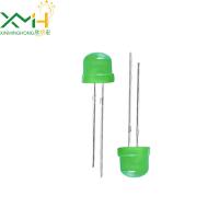 China Straw Hat Green Light Green Diffusion Through Hole LED Lamp Beads 4.8mm 1500mcd for sale