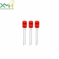 China Lamp 5mm Flat Top Led , Diffusion Dip Led 624-628nm 45-50mcd Low Power for sale