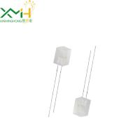 China 5x5x7mm Red Light 620-630nm 0.06W Through Hole Led 557 Rectangle Milky White for sale