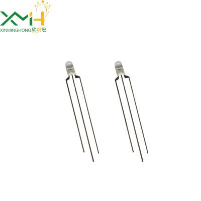China Bicolor Diffusion Lens 30deg LED Diode 3mm Red And White Round Through Hole LED for sale