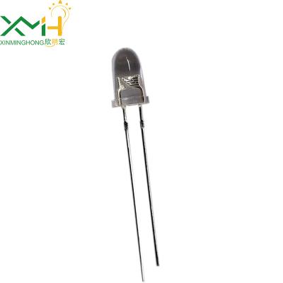 China 5mm Bullet LED Water Transparent Blue Light Through Hole LED for sale