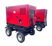 China 3 Phase 400A Silent Diesel Welding Generator LCD Control Panel  DC12V Electric Start for sale