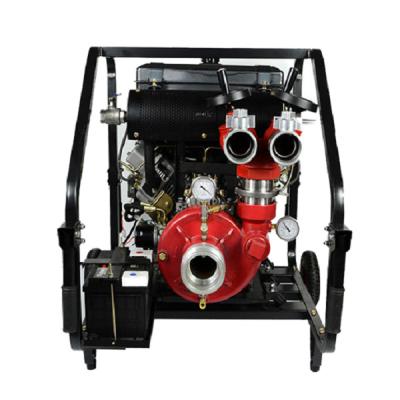 China 95m High Lift Automatic Fire Pump 2 Outlet V Twin 3x3 in Inlet Outlet for sale