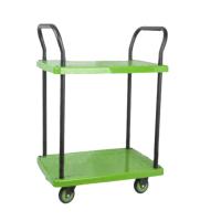 China 1000mm High No Guardrail Double Handrail multi tier kitchen trolley SIlENT TPR Material for sale