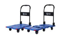 China Retractable 6 Castor Foldable Cart Trolley Hand Pushing 400KG Loading for sale