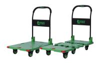 China Retractable 6 Castor Foldable Cart Trolley Hand Pushing 400KG Loading for sale